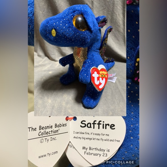 Ty | Toys | Ty Beanie Babies Saffire Blue Dragon Plush Stuffed Animal ...